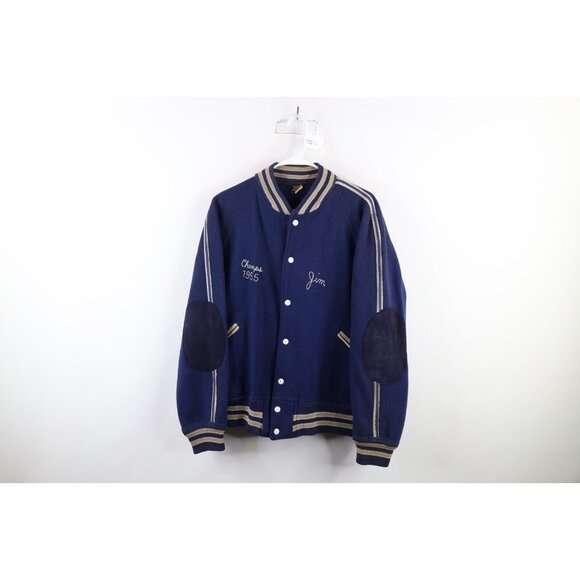 Vintage | Jackets & Coats | Vtg 5s Mens Xl Distressed Chain Stitch ...